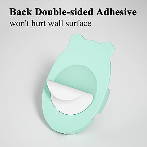 Missraza Plug Holders, 8 PCS Plug Hooks, Wall Mounted Plug Organizer Cute Bear Adhesive Plug Cord Holders