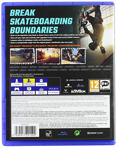 Tony Hawk's Pro Skater 1 + 2 (PS4) (Amazon.co.uk Exclusive)