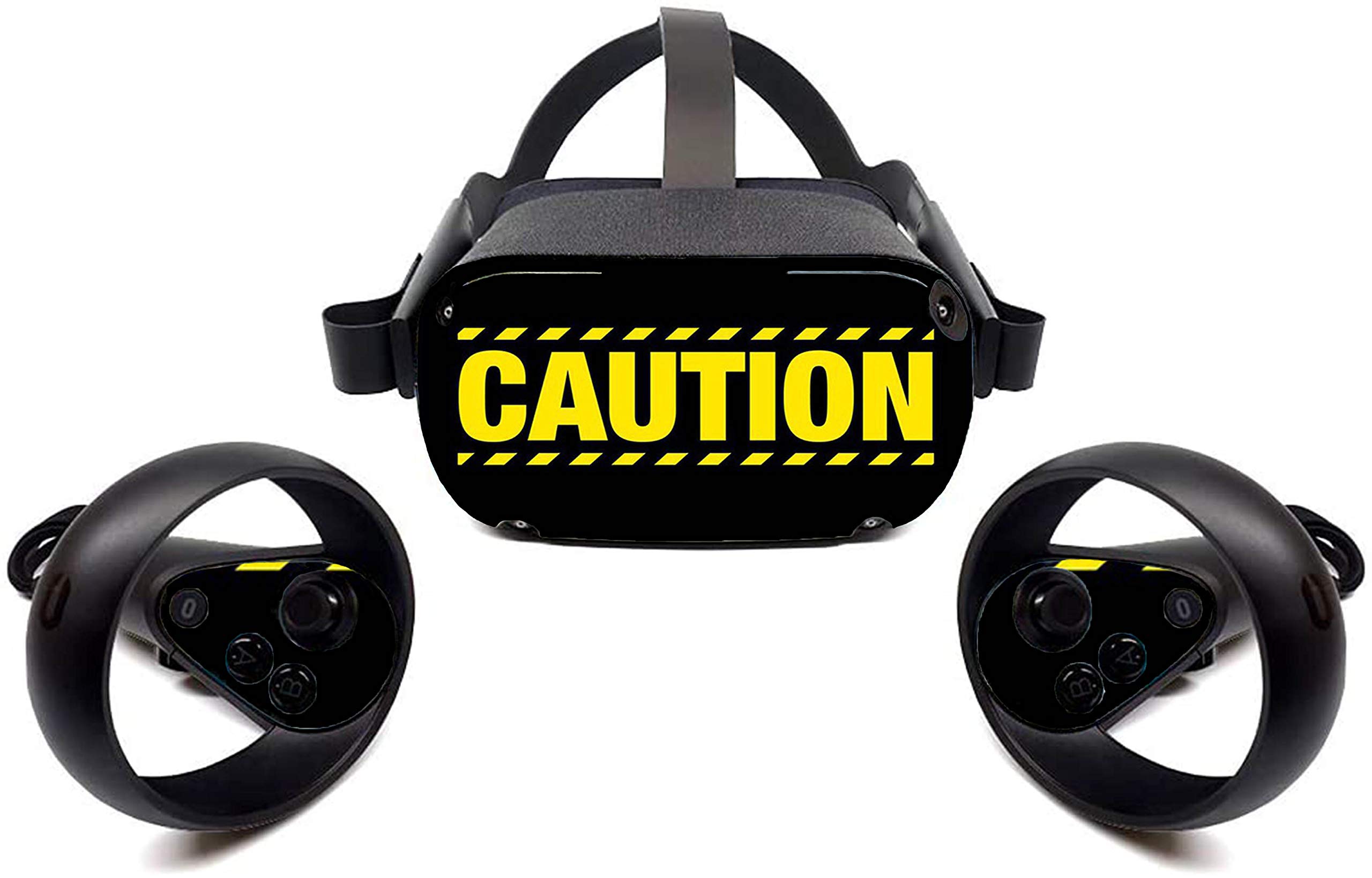 Caution Sign Oculus Quest Skin Cover for VR Headset System and Controller by ok anh yeu