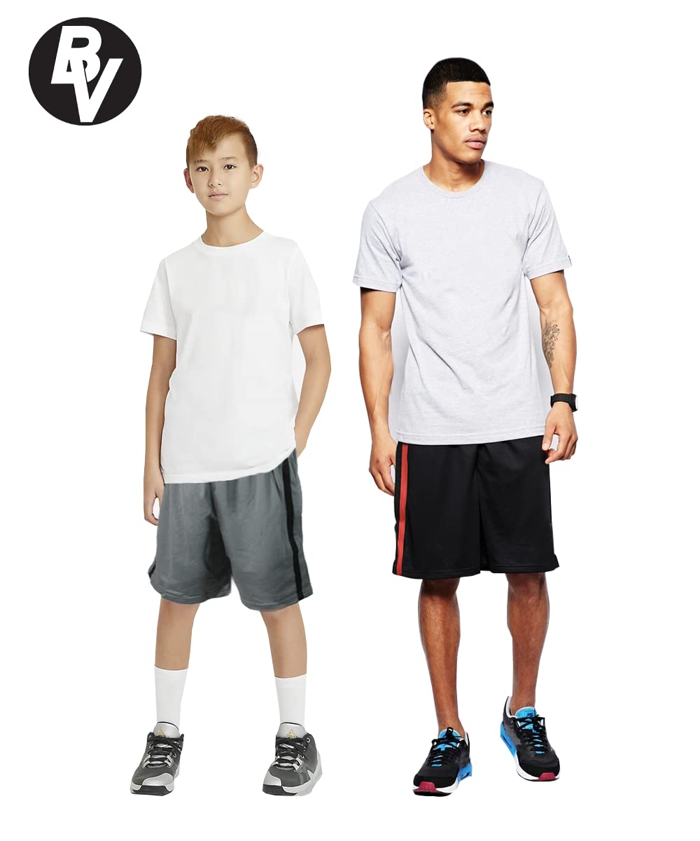 BROOKLYN VERTICAL Pack of 5 Men’s Mesh Athletic Basketball Quick Dry Shorts with Pockets for Gym, Running & Workout (as1, alpha, l, regular, regular, Combo A)