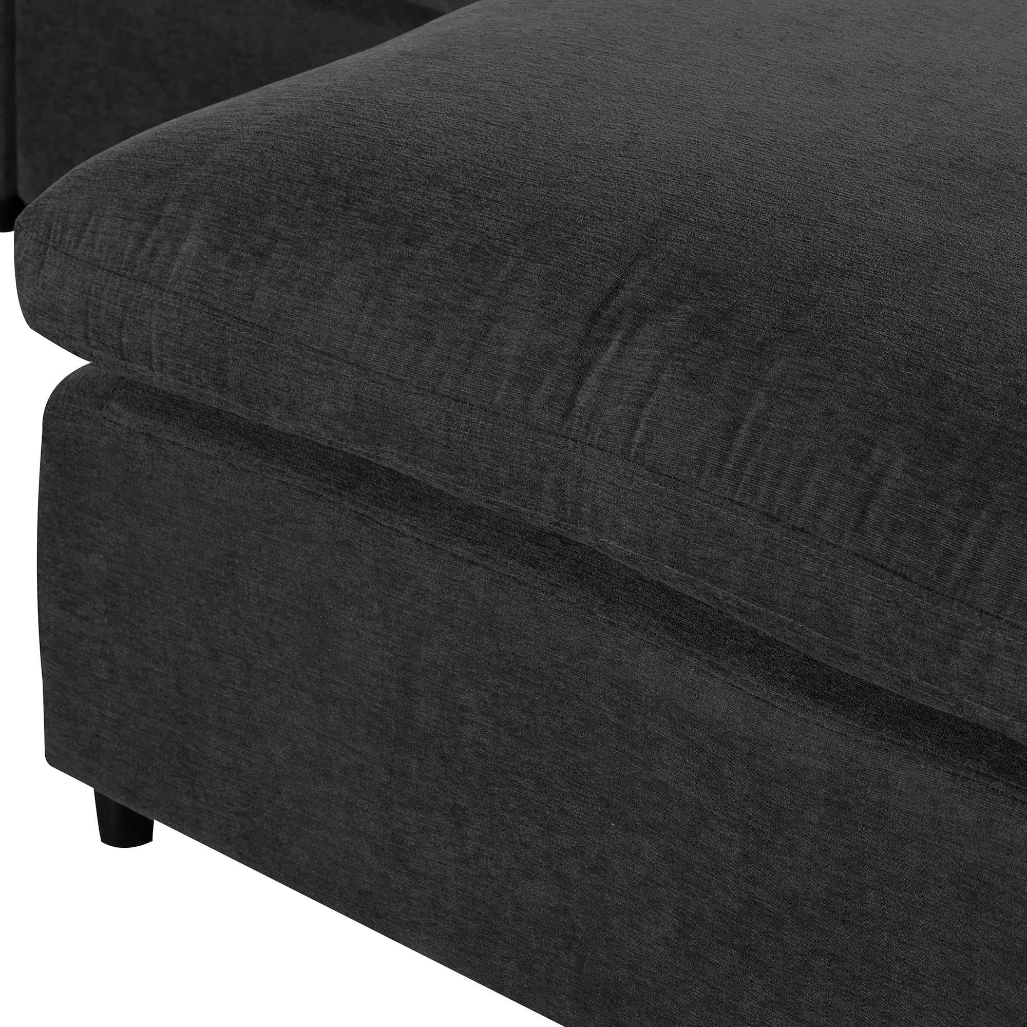 ERYE Oversized 7 Seater Modular Cushions Sectional Sofa Couch with Movable Ottoman,U-Shaped Corner Deep Seat Sectional&Couch Convertible Spacious Sleeper Sofabed for Home Apartment Living Room Sets