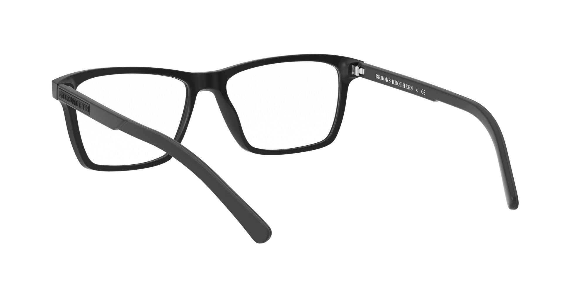 Brooks Brothers Men's Bb2048 Rectangular Prescription Eyewear Frames, Dark Tortoise/Black/Demo Lens, 56 mm