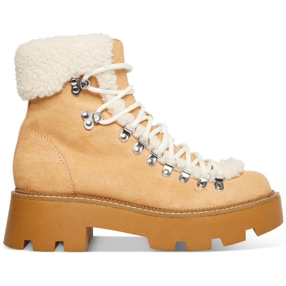 Cool Planet by Steve Madden Womens Cycloneee Hiking Boots Tan 5 Medium (B,M)