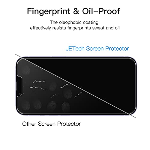 JETech Privacy Screen Protector for iPhone 14 6.1-Inch (NOT FOR iPhone 14 Plus 6.7-Inch), Anti Spy Tempered Glass Film, 2-Pack