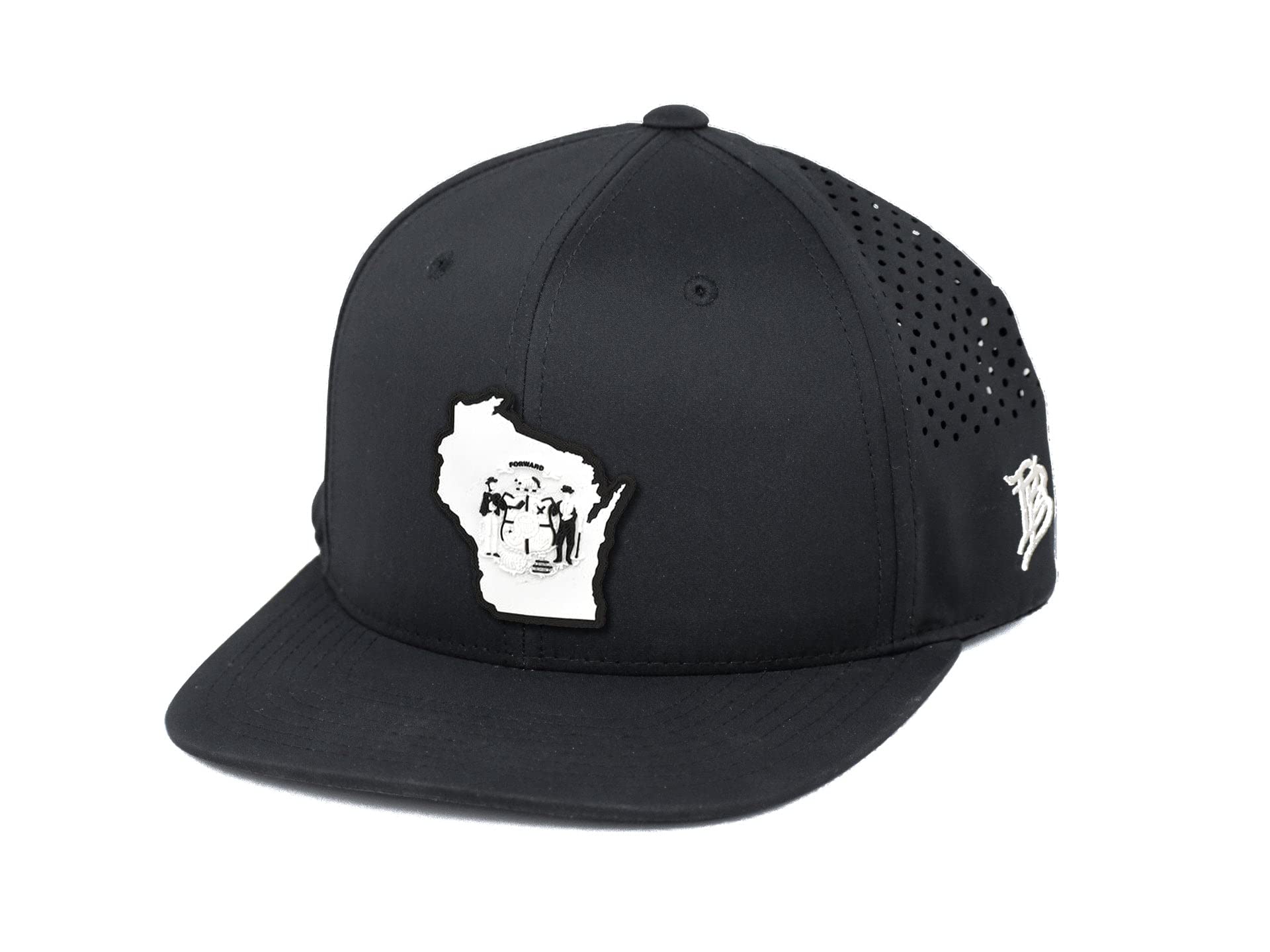 Branded Bills Wisconsin Vintage Flat Performance Black