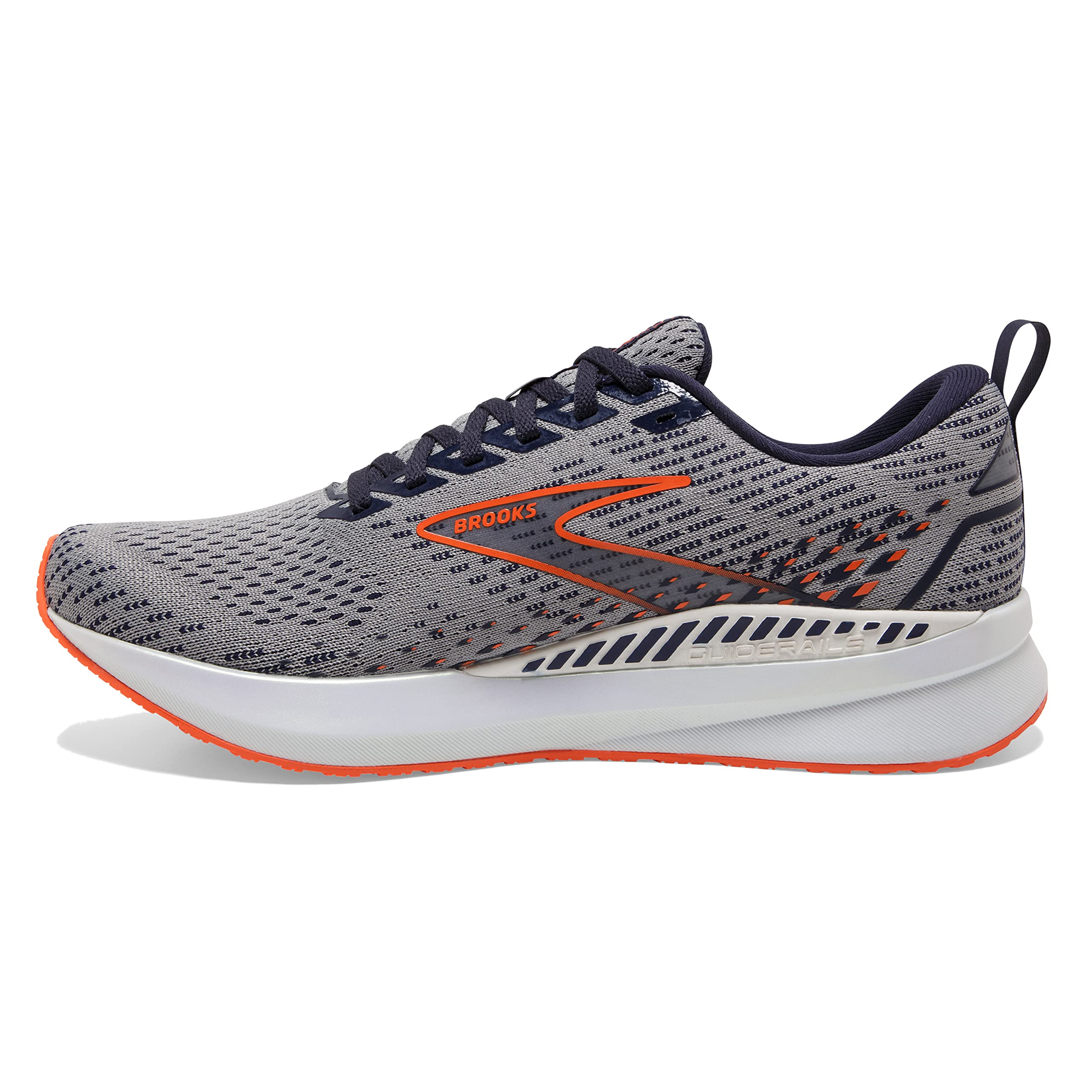 Brooks Levitate GTS 5 Men's Supportive Running Shoe - Grey/Peacoat/Flame - 11.5