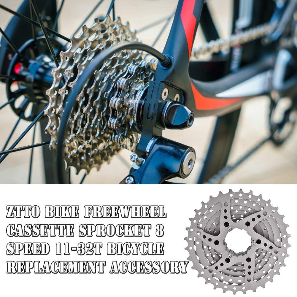 Bike Freewheel Set Steel 8 Speed 11 32T Cassette Replacement Accessory for Mountain Bikes