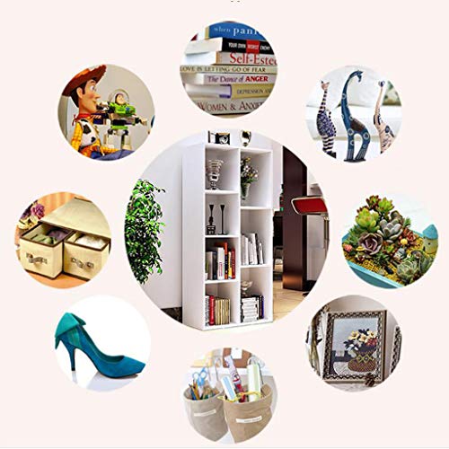 Bookcases 7-Grid Modern, Kids Toy Book Rack Shelves,Organizer Storage Bookshelf, Decor Display Furniture, for Home Office (White)