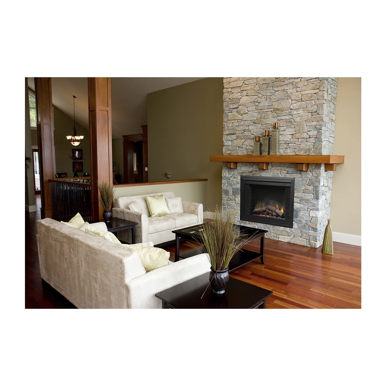 Dimplex BF Series 39" Deluxe Built-In Electric Firebox (Model: BF39DXP), 9220/7170/4915 BTU, 240/208/120 Volt, 2700/2100/1440 Watt, Black