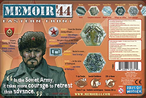 Memoir '44 Eastern Front Board Game EXPANSION - Experience Fierce WWII Battles! Strategy Game for Kids & Adults, Ages 8+, 2 Players, 30-60 Minute Playtime, Made by Days of Wonder