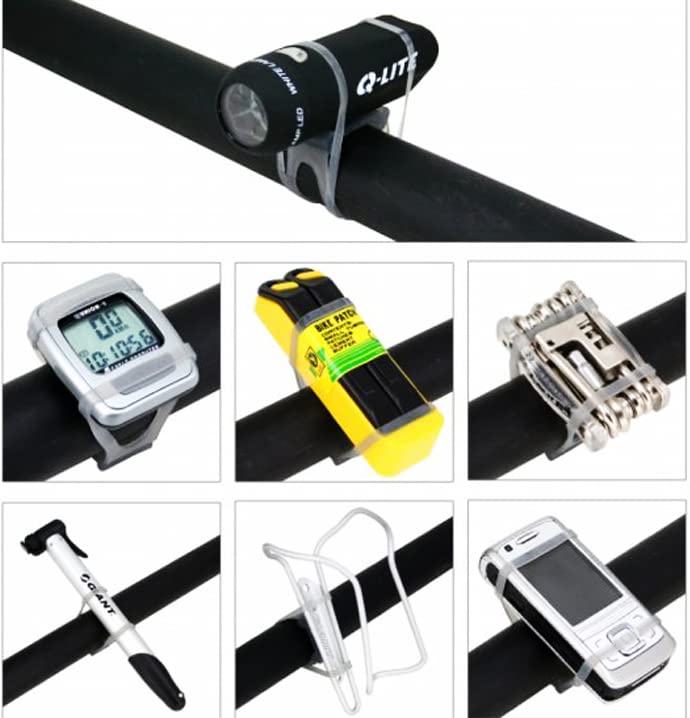 Bike Light Replacement Mount,Pack of 5 ycle Silicone Band,Elastic Rubber Strap Tie Flashlight Holder Bandage Bike Cycling Handlebar Mount Holder Strap Fixing Bandage Belt Ycle Silicone Band Holder