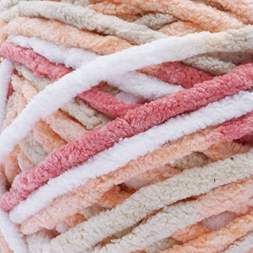 Bernat Baby Blanket Yarn - Big Ball (10.5 oz) - 2 Pack with Color Patterns (Peach Blooms)