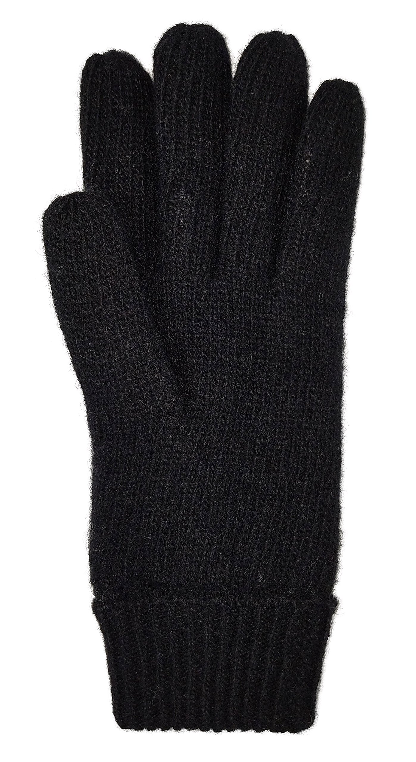 BRUCERIVER Ladie's Wool Knit Gloves with Thinsulate Lining Size M (Black)