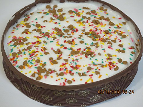 Decony 7" Disposable Round Pie Pans Brown and Gold Free-Standing Paper Baking Mold - 20 pc.