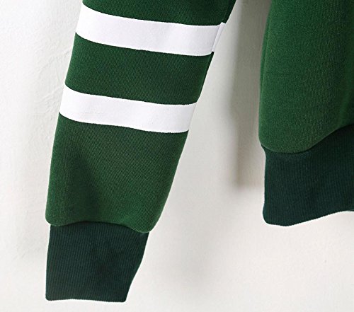 Sweatshirt for Women THENLIAN Womens Print Long Sleeve Hoodie Sweatshirt Jumper Hooded Pullover Tops Blouse(Green, XL)