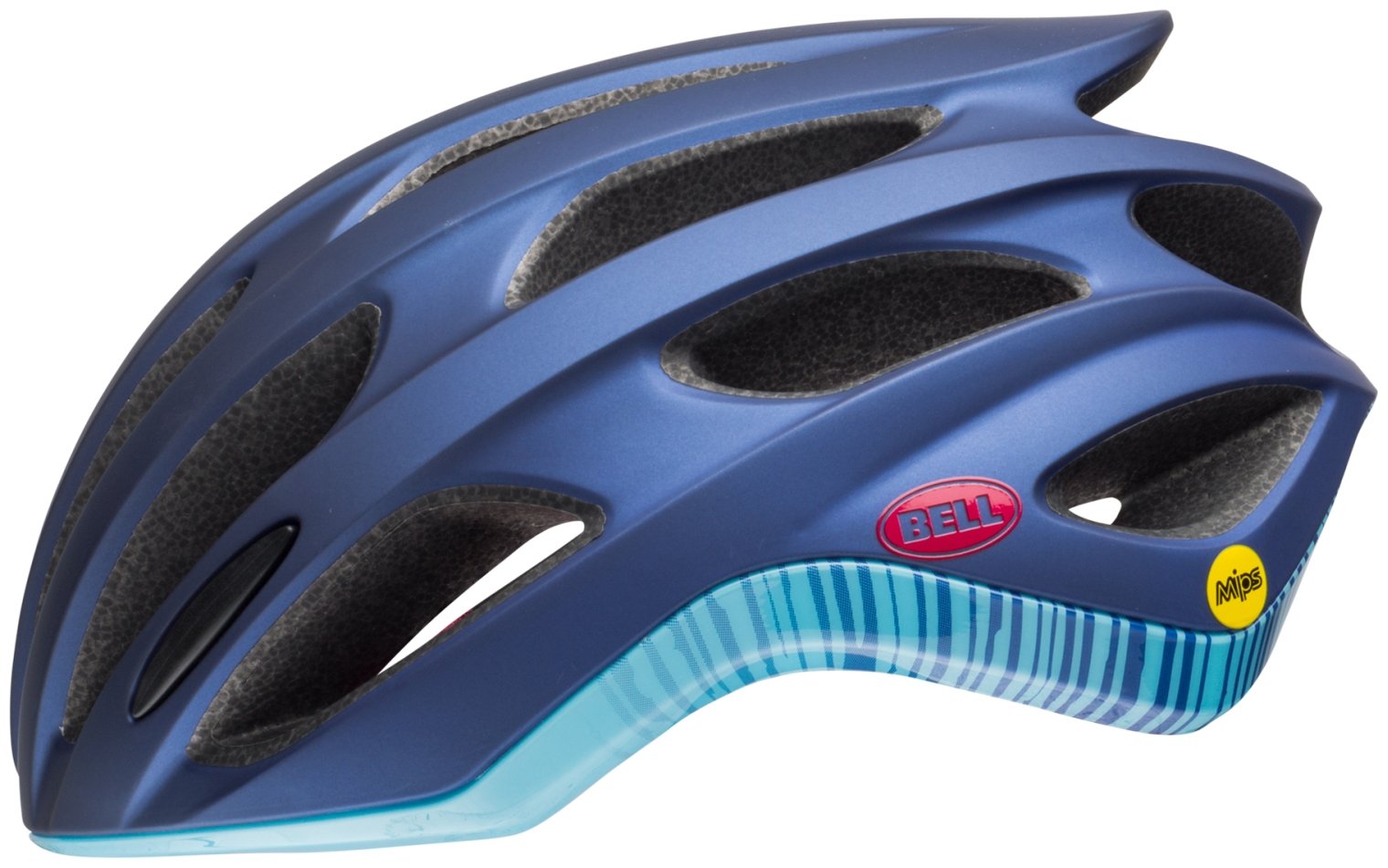 BELL Nala MIPS Joy Ride Adult Road Bike Helmet - Matte/Gloss Navy/Sky Fibers (2018), Medium (55-59 cm)