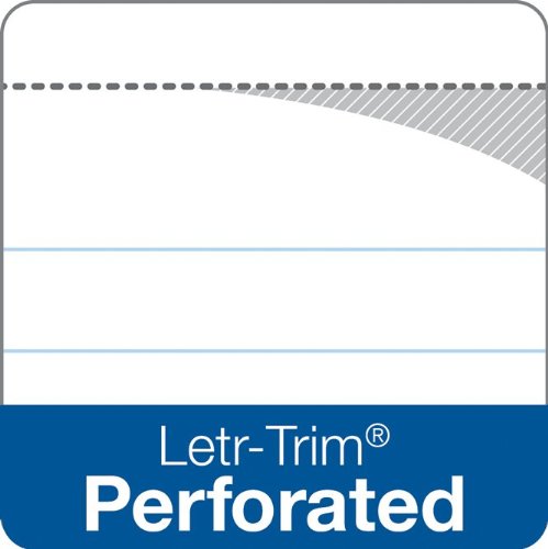 TOPS The Legal Pad Legal Pad, 5 x 8 Inches, Perforated, White, Narrow Rule, 50 Sheets per Pad, 5 Pads per Pack (75008)