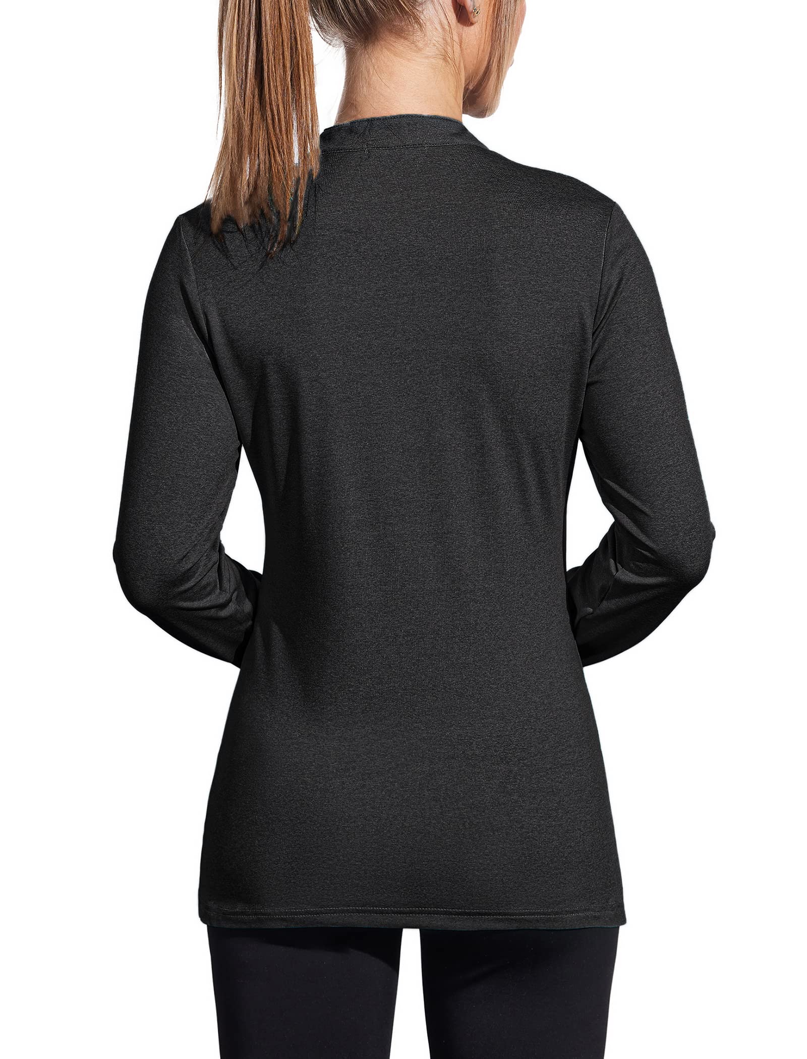 COOrun Long Sleeve Workout Shirts for Women Yoga Athletic Casual Tops Gym Running Breathable Shirt Quick Dry A_Blue Medium