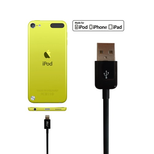 RND Apple Certified Lightning to USB 1.5FT Cable for iPhone (Xs, XS Max, XR, X, 8, 8 Plus, 7, 7 Plus, 6, 6 Plus, 6S, 6S Plus) iPad (Pro, Air, Mini) and iPod (1.5 feet/.5 Meter/Black)