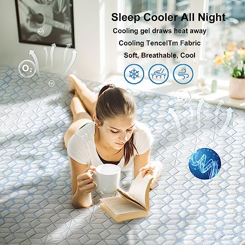 Mattress Topper Queen Size 2 Inch, Premium High-Density Memory Foam, Ventilated Design, Removable & Washable Cover, 10 Years Warranty