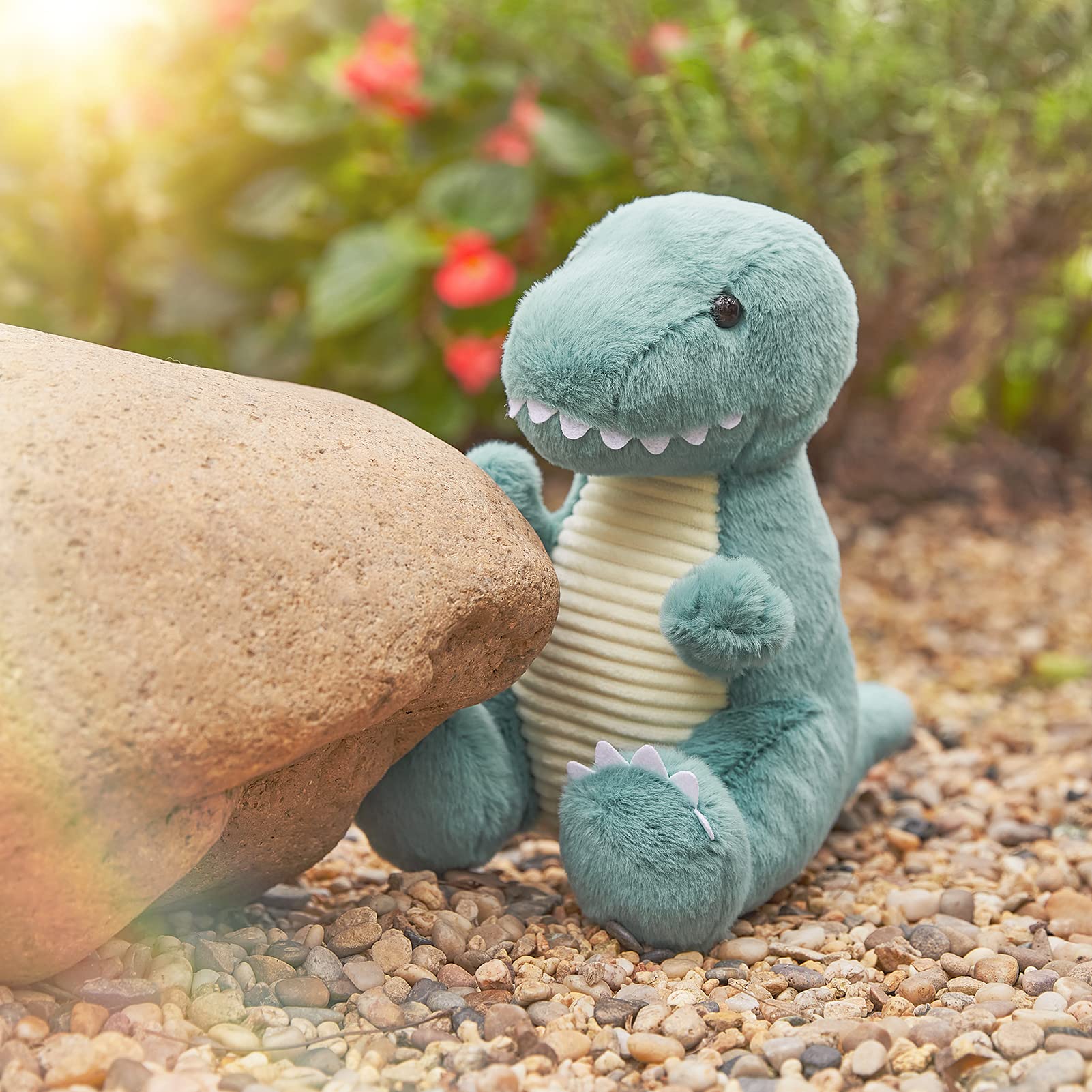 TCBunny Baby Dinosaur Bedtime Stuffed Animal Plush Toy 12", Gifts for Birthday, Valentine, Christmas (T-Rex, Blue), (BPT-0008-BL)