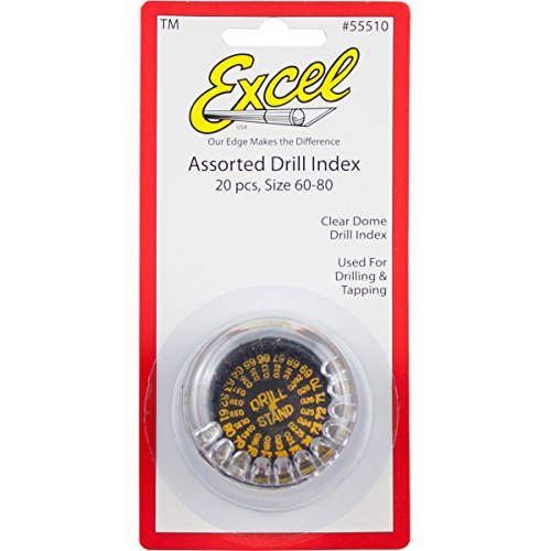 Excel 55510 20 Piece Drill with Dome Stand 61-80