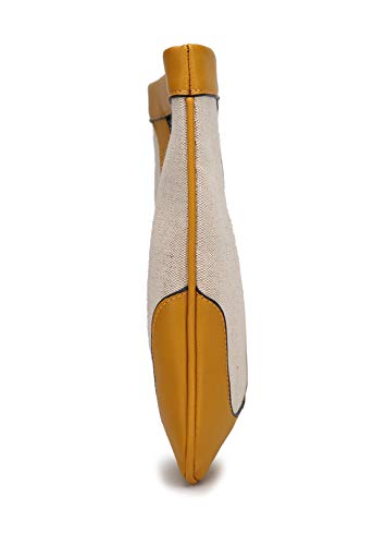 MKF Crossbody Bag for Women – PU Leather Lady Pocketbook Handbag – Side Messenger Purse, Shoulder Chain Strap Mustard