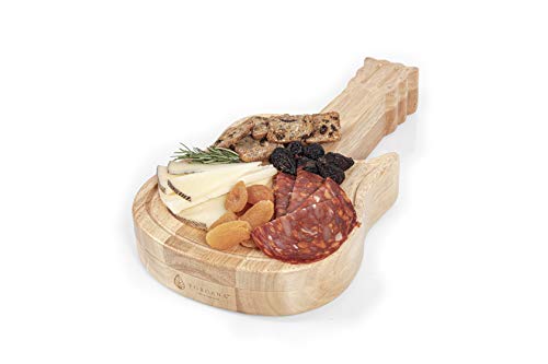 TOSCANA - a Picnic Time brand Guitar Cheese Board & Knife Set, Novelty Charcuterie Board Set with Cheese Knifes, Cheese Boards Charcuterie Boards, Serving Platter, (Bamboo)