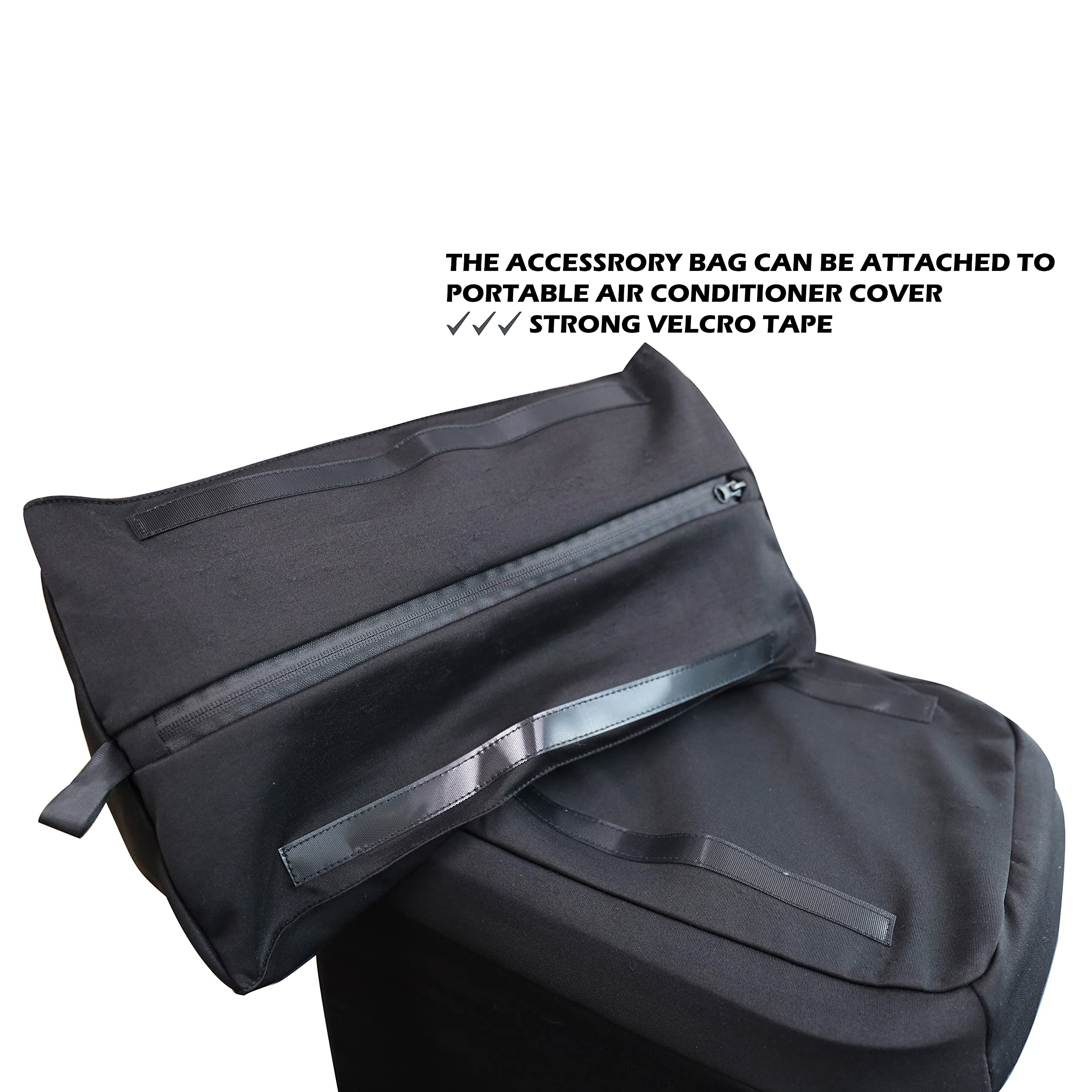 Portable Air Conditioner Fabric Storage Cover 17.32”x19.25”x30.04”, Black Mobile AC Unit Soft Winter Bag with Accessories Pouch, Water-Proof, Suitable for Honeywell Series, LG and GE Models