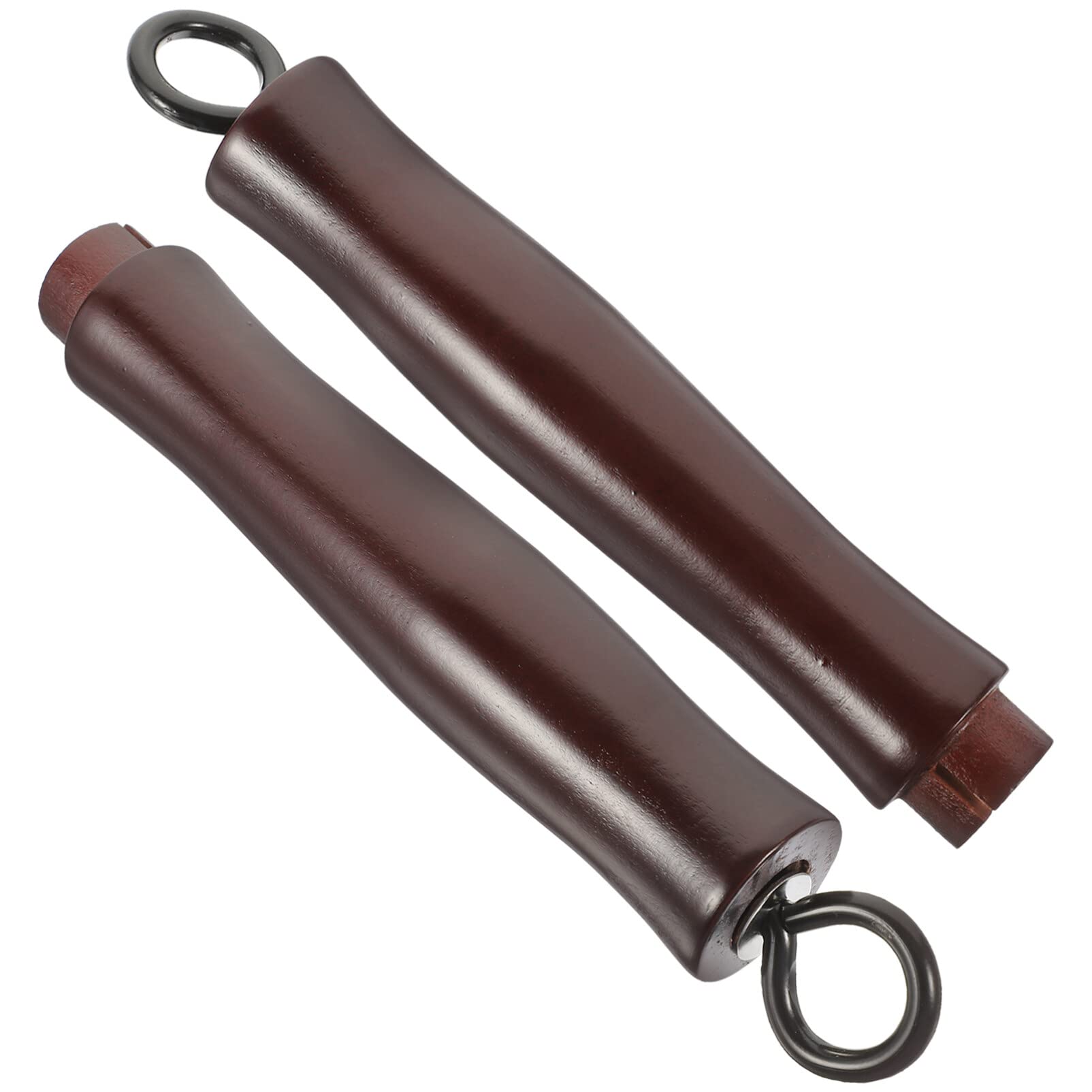 Grill Pan Handle 2pcs Wooden Pot Handle Universal Pot Pan Handle Grip Replacement Part Detachable for Wok Frying Pan Saucepan Pan Kitchen Cookware Dark Red 19CM Kitchen Pot Handle