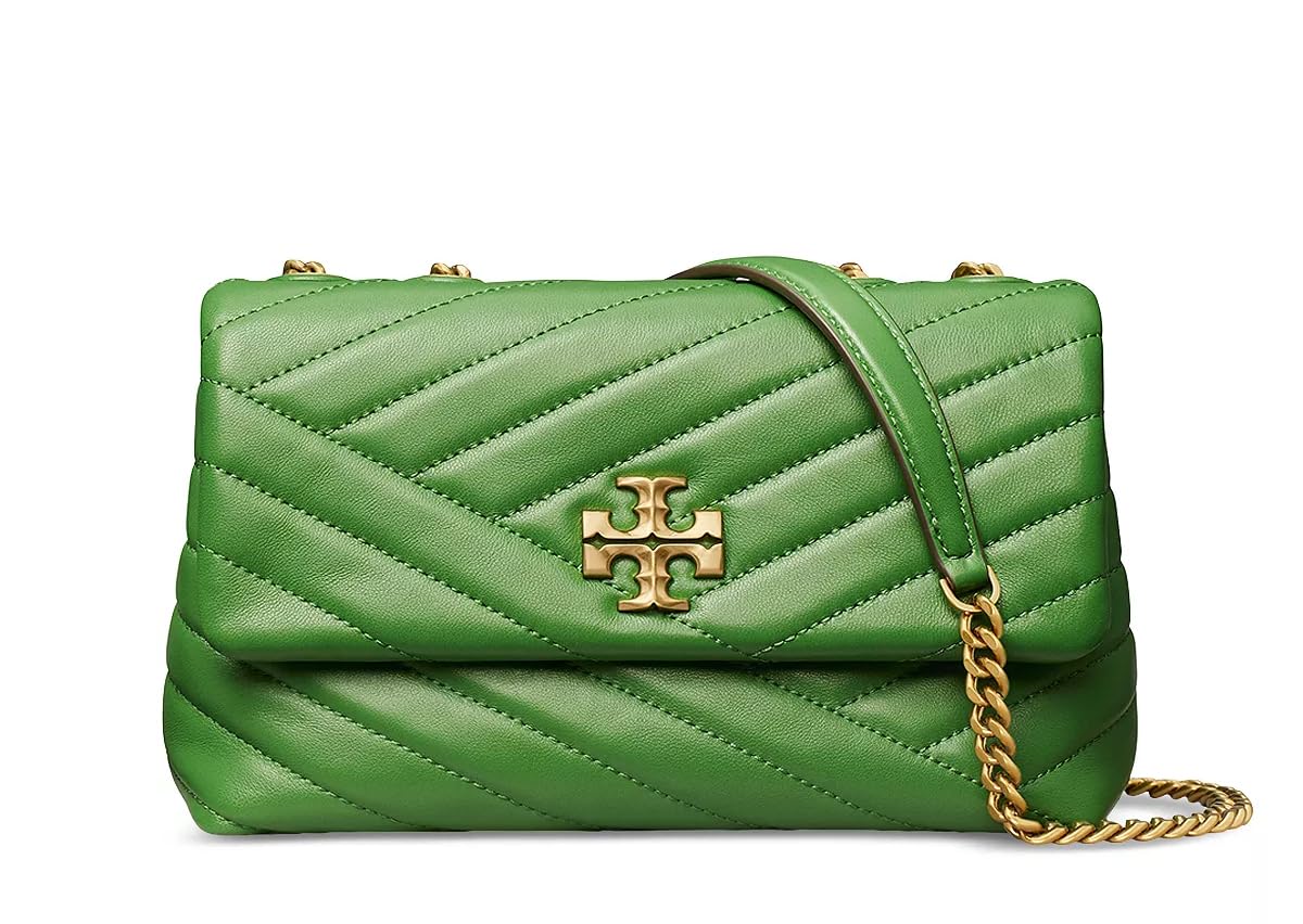 Tory Burch Women's Kira Chevron Small Convertible Shoulder Bag, Dusty Almond, Tan, One Size