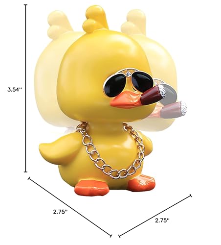 wonuu Shaking Head Duck Car Dashboard Decorations Cute Yellow Ducks Doll for Car Interior Ornament Accessories, Cool Duck