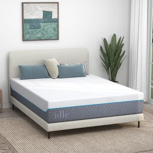 MLILY 12 Inch Queen Memory Foam Mattress in a Box, CertiPUR-US Certified Made in USA, Cooling Gel Foam Mattress, Medium Firm Double Mattress for Pressure Relief, White