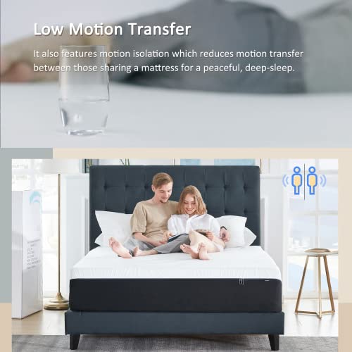 Mllyczoe 12 Inch Gel Memory Foam-Mattress – Firm Feel – Gel Infusion – Hypoallergenic Bamboo Charcoal – Breathable-Cover