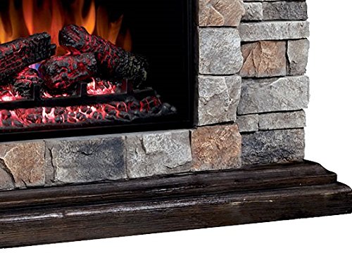 Classic Flame Pioneer Stone Electric Fireplace Mantel Package - Brushed Dark Pine, 18WM10400-I601