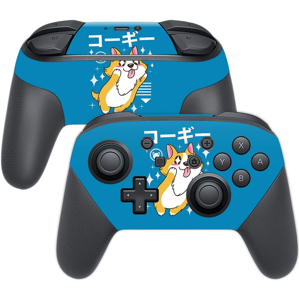 MightySkins Skin Compatible with Nintendo Switch Pro Controller - Corgi Kawaii | Protective, Durable, and Unique Vinyl Decal wrap Cover | Easy to Apply, Remove, and Change Styles | Made in The USA