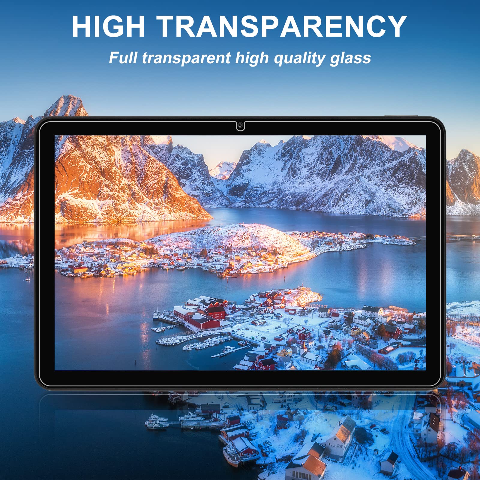 DMLuna [2-Pack] Screen Protector Compatible with TCL Tab 10 5G 10.1" (Model: 9183W 2022 Release), HD Tempered Glass Anti-Fingerprints Bubble-Free Easy Installation 9H Hardness