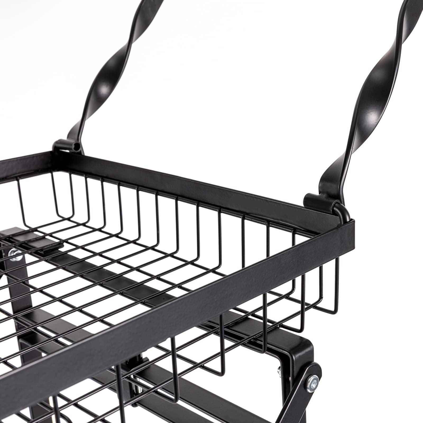 CheriMuMu Mobile Folding Shopping Trolley, Multi Use Functional Collapsible Luggage Carts Portable Rolling Hand Truck with Wheel for Car Trunk, Book Delivery Transporting (88 lbs) Black