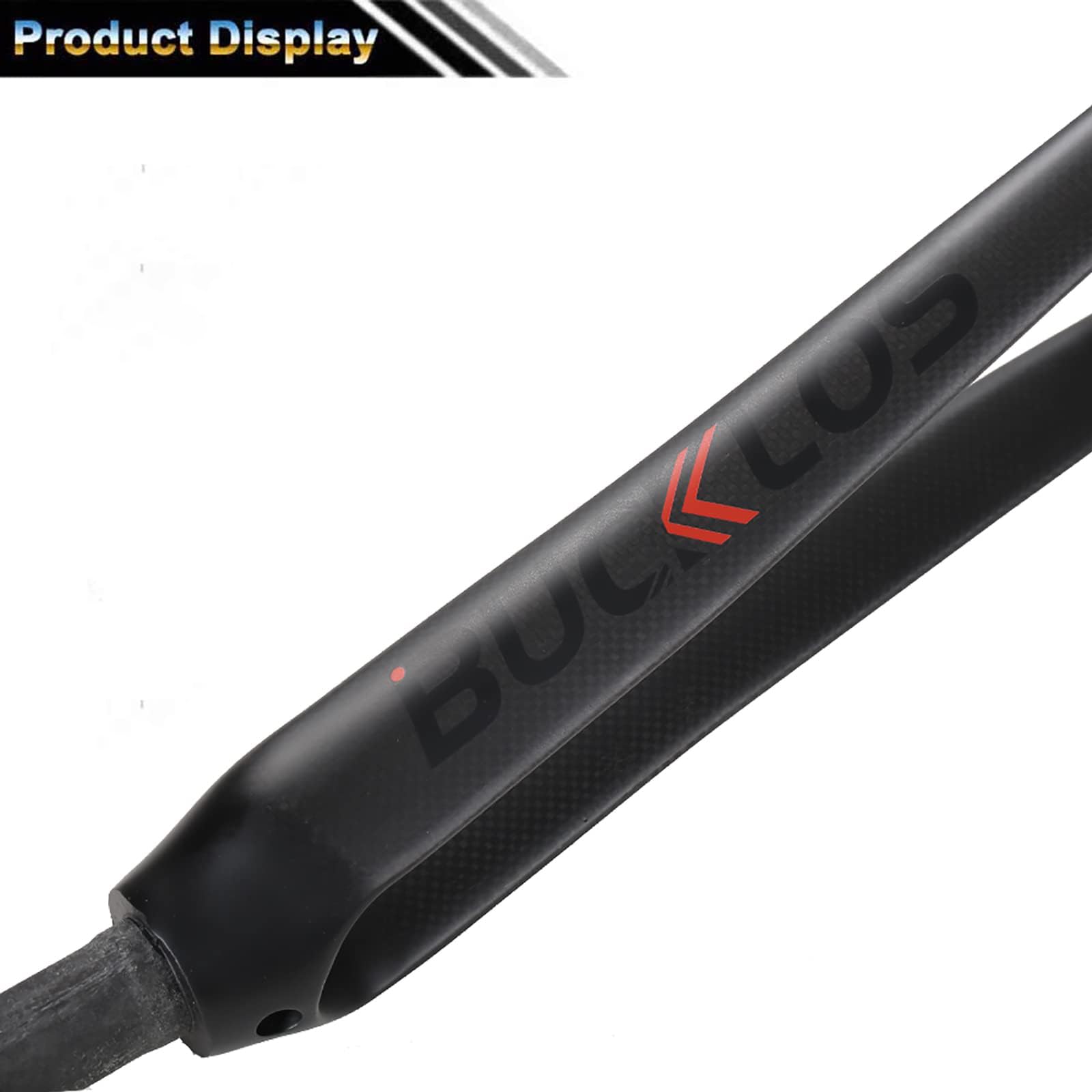 BUCKLOS 28.6mm 700C Full Carbon Fiber Road Bike Rigid Fork, C-Type Clamp Brake, 1-1/8 Threadless Straight Tube Superlight 3K T800 Bicycle Front Fork
