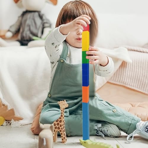 RAINBOW TOYFROG Math Manipulatives Counting Cubes, Educational Number Blocks, Kindergarten Learning Activities Math Cubes, Set of 100 Number Blocks Toys for Kids Ages 3 Aboveā¦