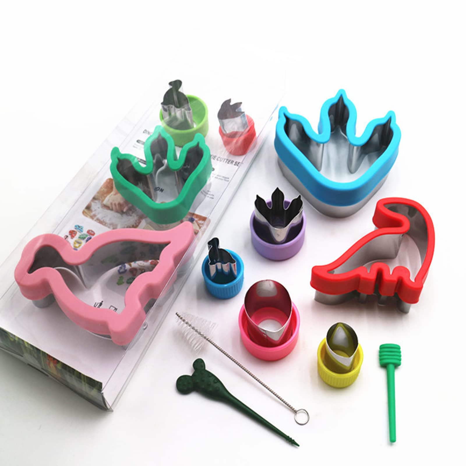 Dinosaur Dragon Cookie Cutters,Sandwich Cutter,Sandwich Cutter for Kids,Metal Biscuit Cutter Set,Fruit and vegetable cutting die(13Pcs/Cookie Cutter)