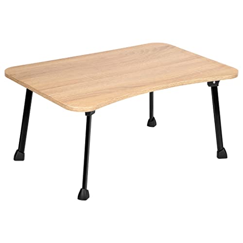Lap Desk Foldable β Bed Tray for College Dorm and Home β with Handles and Foldable Legs - Perfect Laptop Desk β Perfect for Writing, Eating, Working, Studying - Wood Top Bed Table