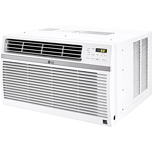 LG 10,000 BTU Window Air Conditioner, Cools 450 Sq.Ft. (18' x 25' Room Size), Quiet Operation, Electronic Control with Remote, 3 Cooling & Fan Speeds, Energy Star, Auto Restart, 115V, White