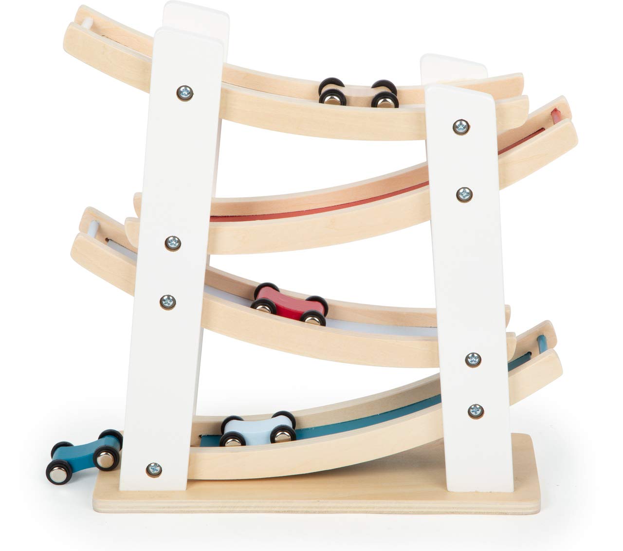 small foot wooden toys Car Ramp Racing Playset Designed for Children Aged 18+ Months, Multi