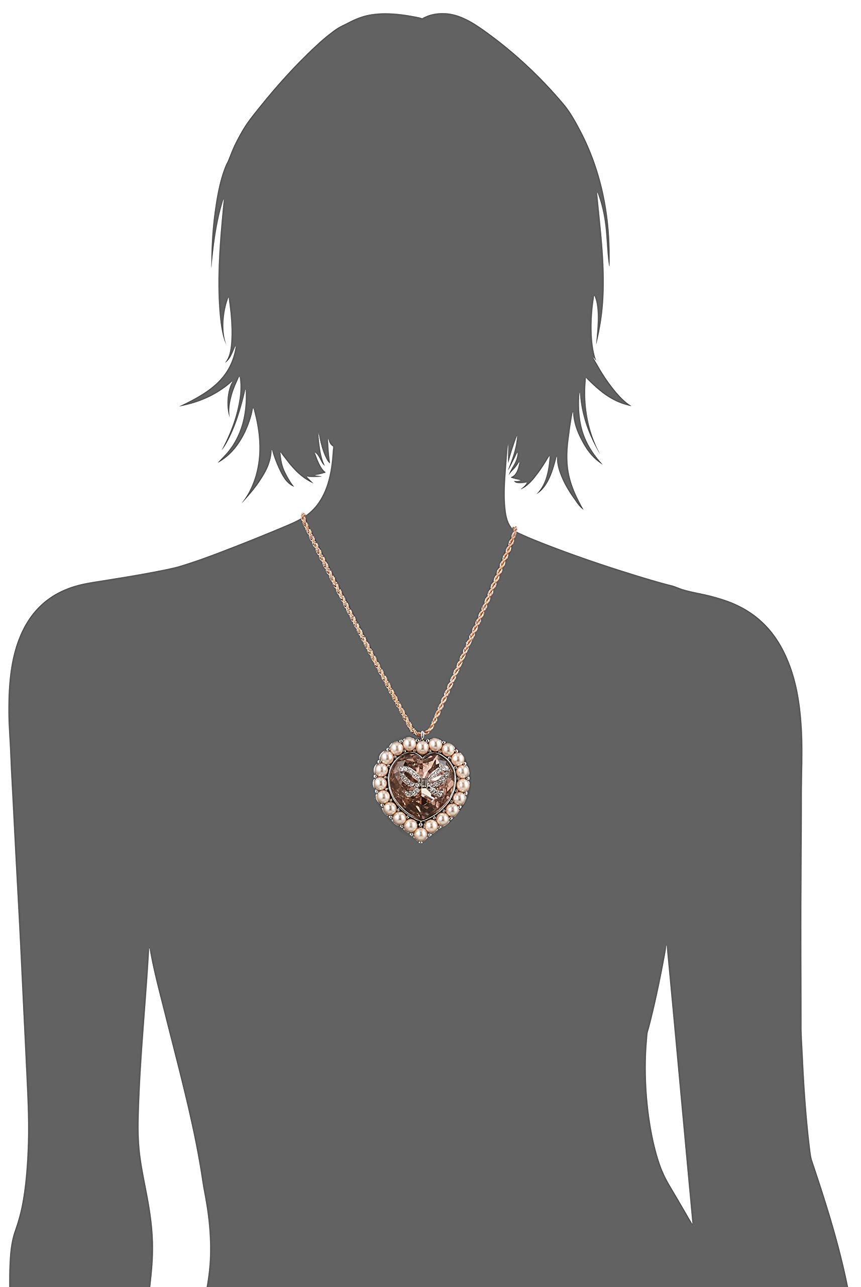 Betsey Johnson Blush Stone Heart Pendant Necklace