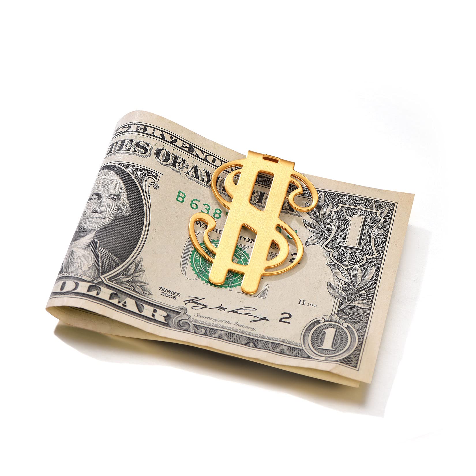 ChainsPro Titanium Money Clips Metal Minimalism Dollar Cash Clips Gold Money Clip
