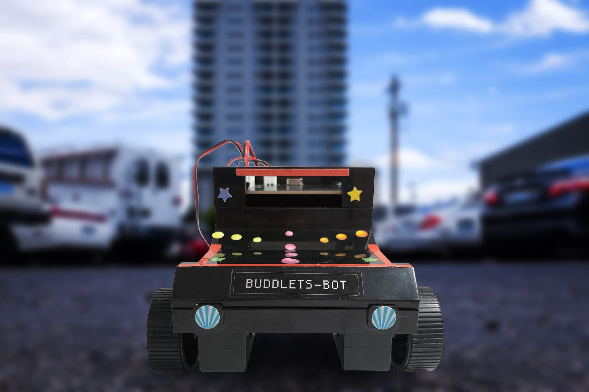 BUDDLETS-Bot Robot Toy Kit for Kids Ages 8-12 - STEM Coding Robotic Toy Car for Beginners - Engineering DIY Building Kit with Voice, Coding & App Controlled Robot (Black)