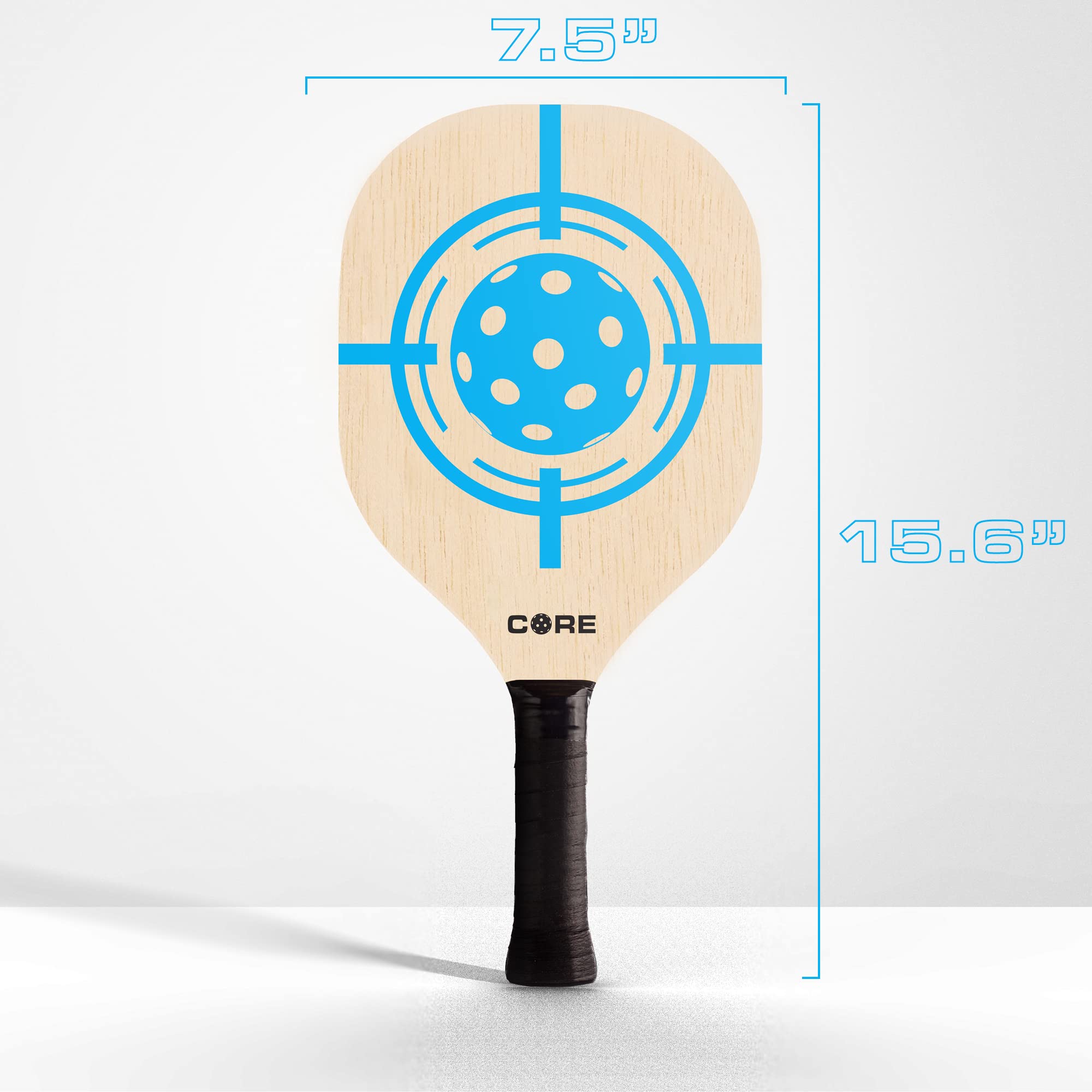CORE Premium Wood Pickleball Paddle - Handcrafted Lightweight Racket for Ultimate Control and Power