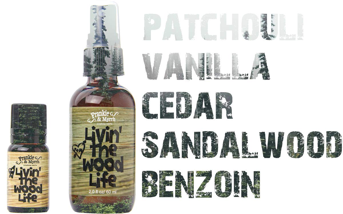 Frankie & Myrrh Livin' The Wood Life Roll On | Vanilla Cedar Patchouli Essential Oil Roll On Perfume/Cologne | Earthy, Sweet Aromatherapy