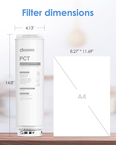 Deepuro PCT Replacement Filter Cartridge for RO System WP-A6/WP-B6 WP6G-PCT